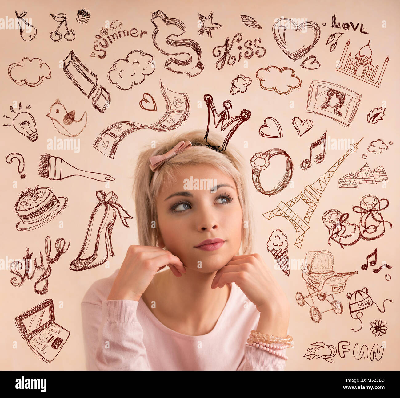 Person thinking symbols hi-res stock photography and images - Alamy