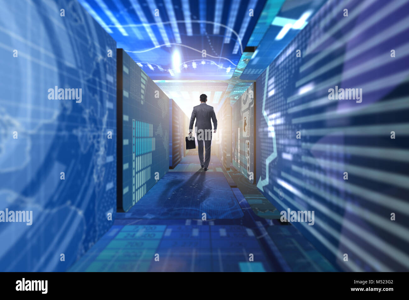 The businessman in abstract business concept Stock Photo - Alamy