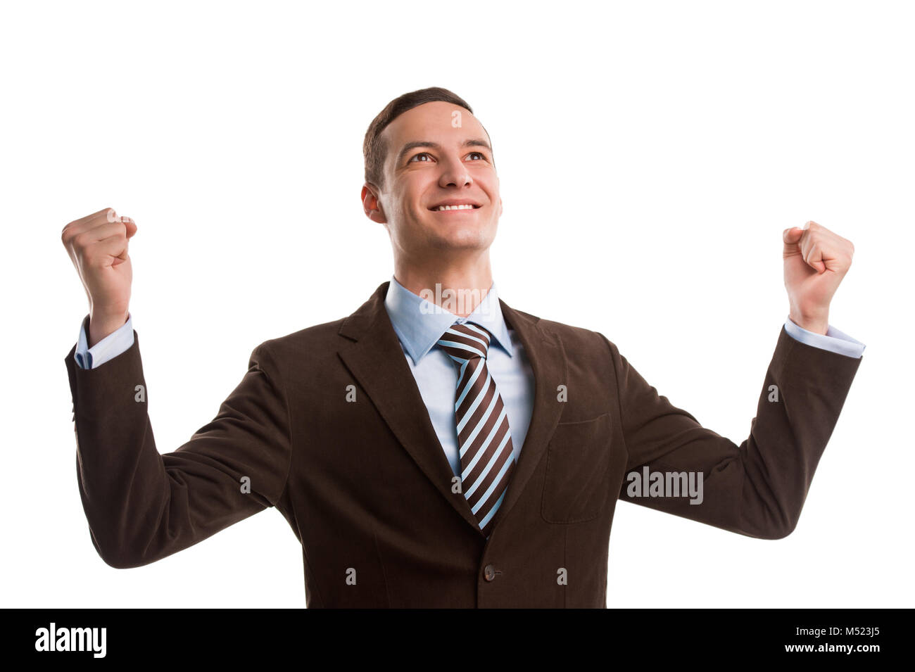 Business man throwing hands hi-res stock photography and images - Alamy