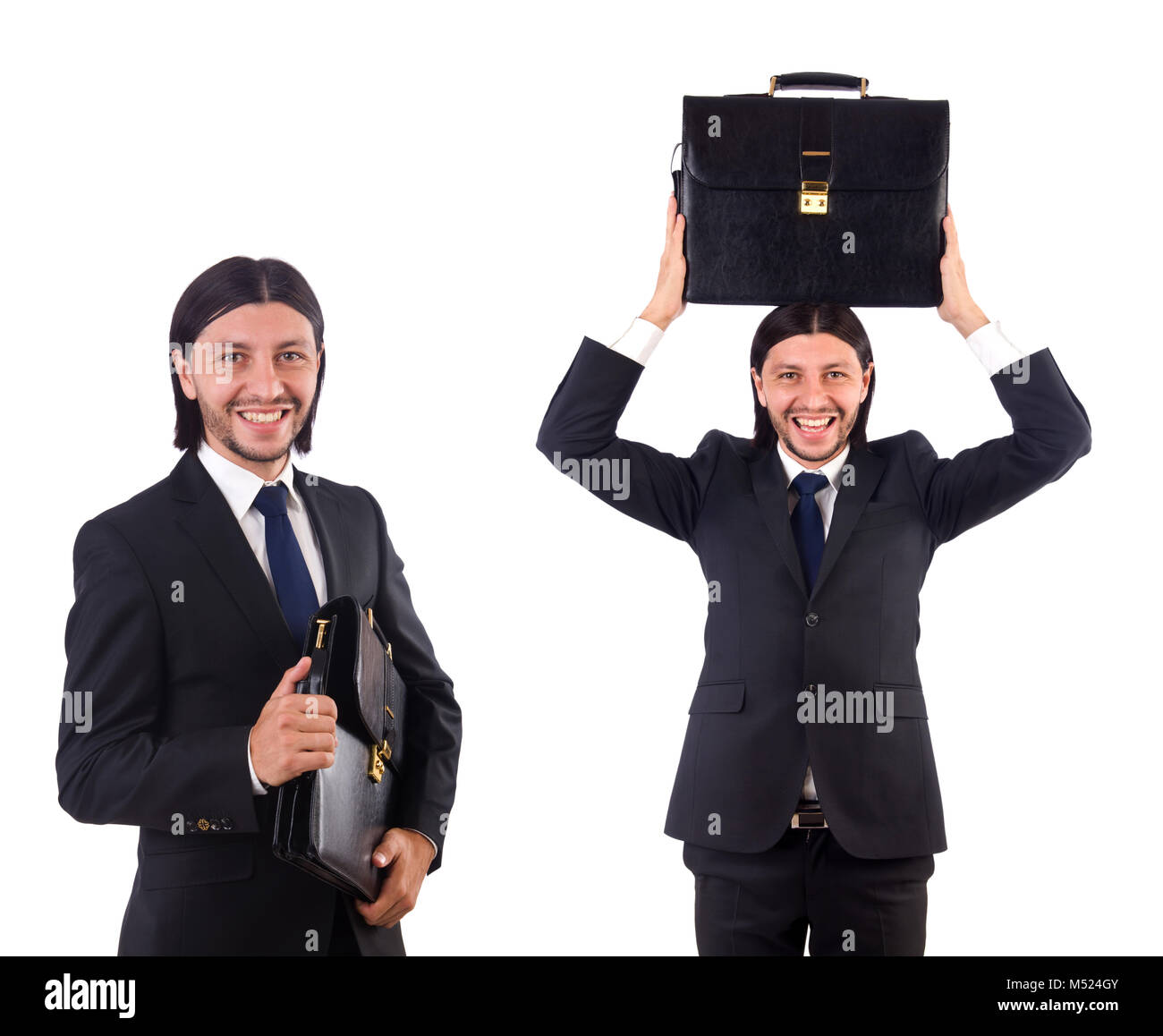 The young businessman isolated on the white background Stock Photo - Alamy