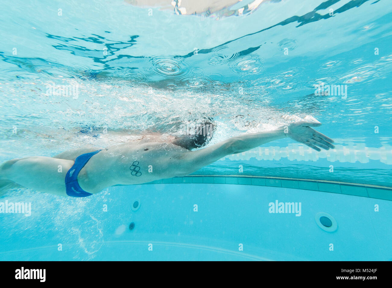Olympic swimmer underwater hi-res stock photography and images - Alamy