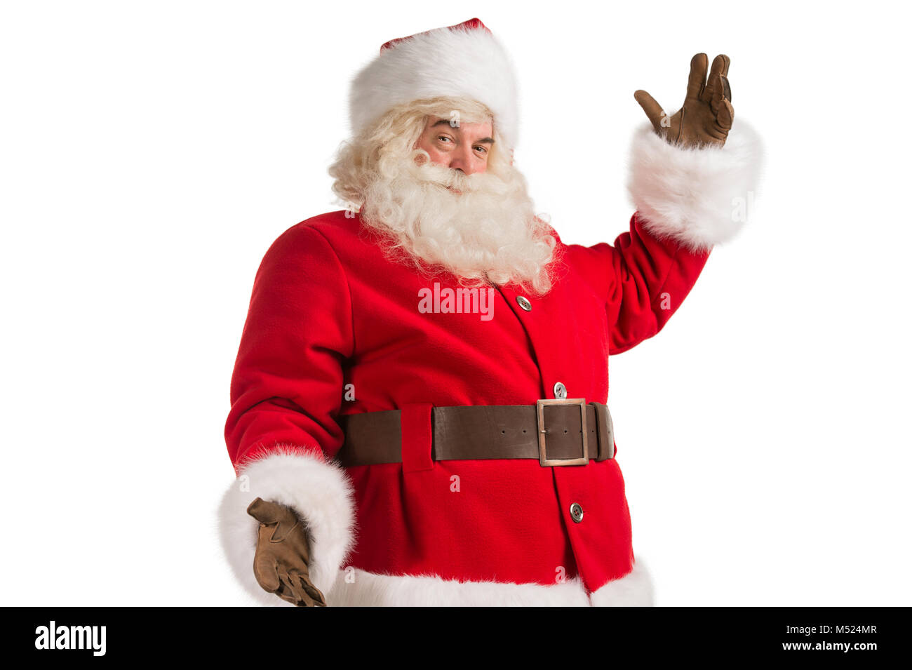 Santa Claus gesturing his hand isolated over white background ...