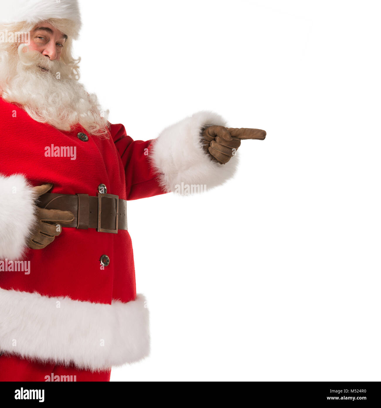 Santa Claus gesturing his hand isolated over white background ...
