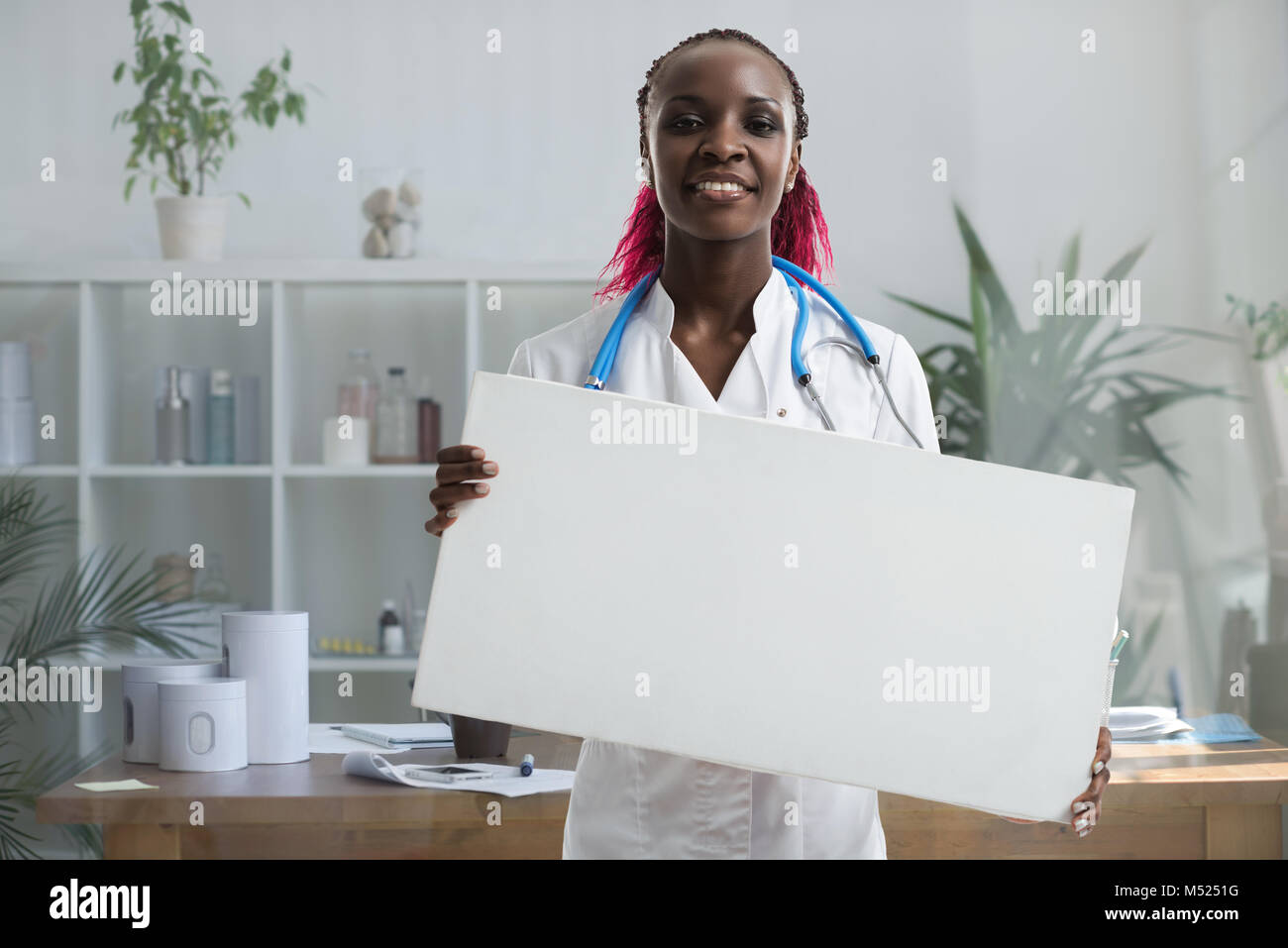 Medical office background, view through the glass Stock Photo - Alamy