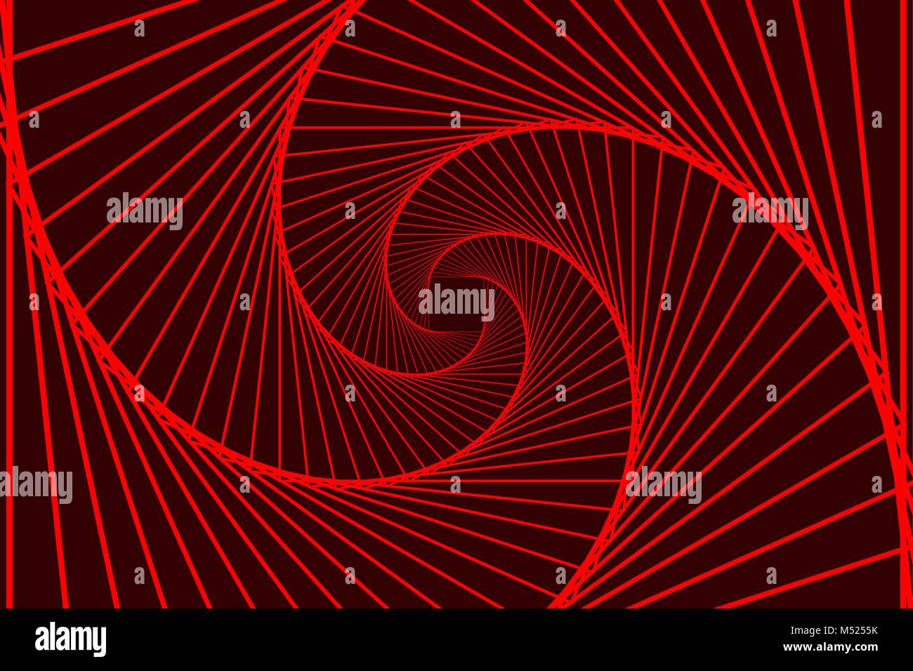 Rotating concentric squares, Square optical illusion pattern - red ...