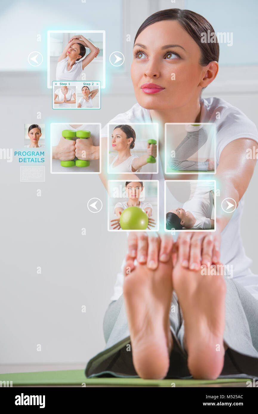 Virtual fitness interface hi-res stock photography and images - Alamy