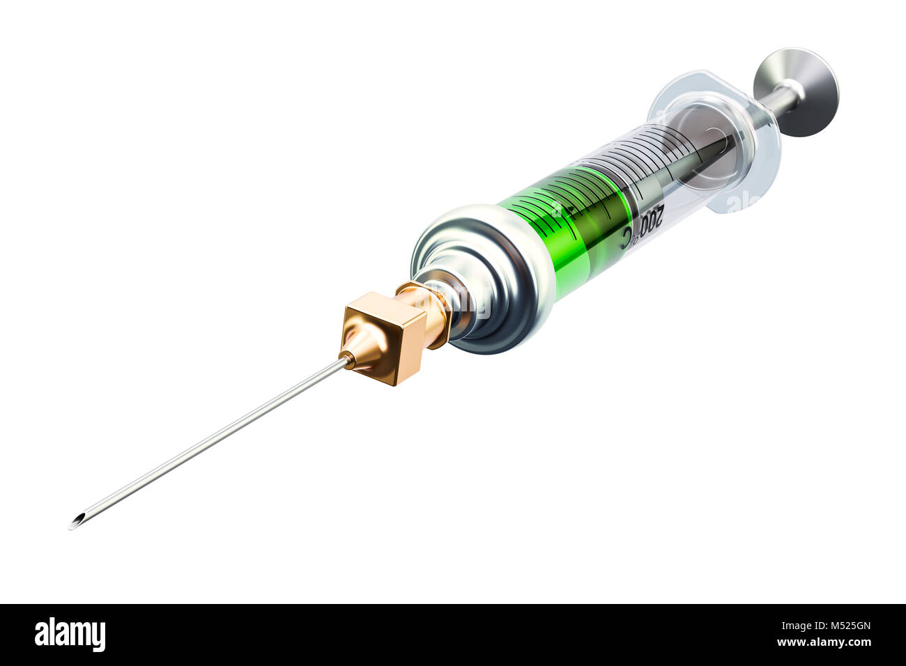 Syringe with drug, 3D rendering isolated on white background Stock ...
