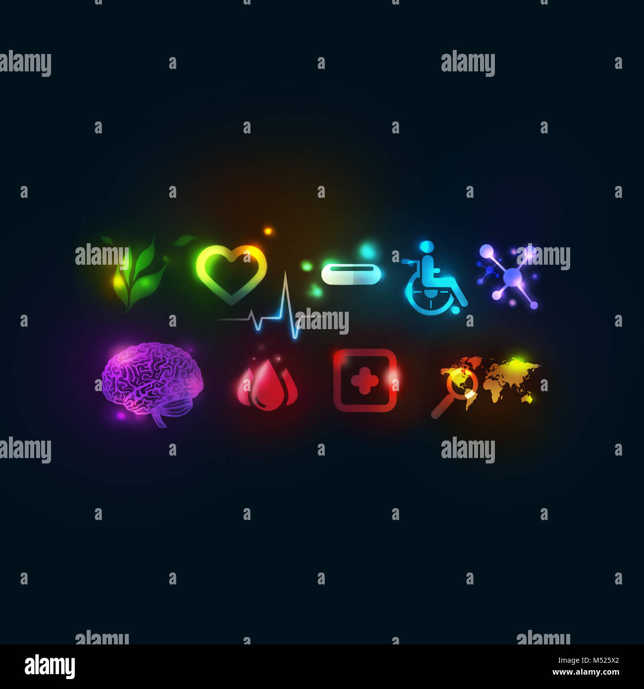 Medical background of symbols Stock Photo - Alamy