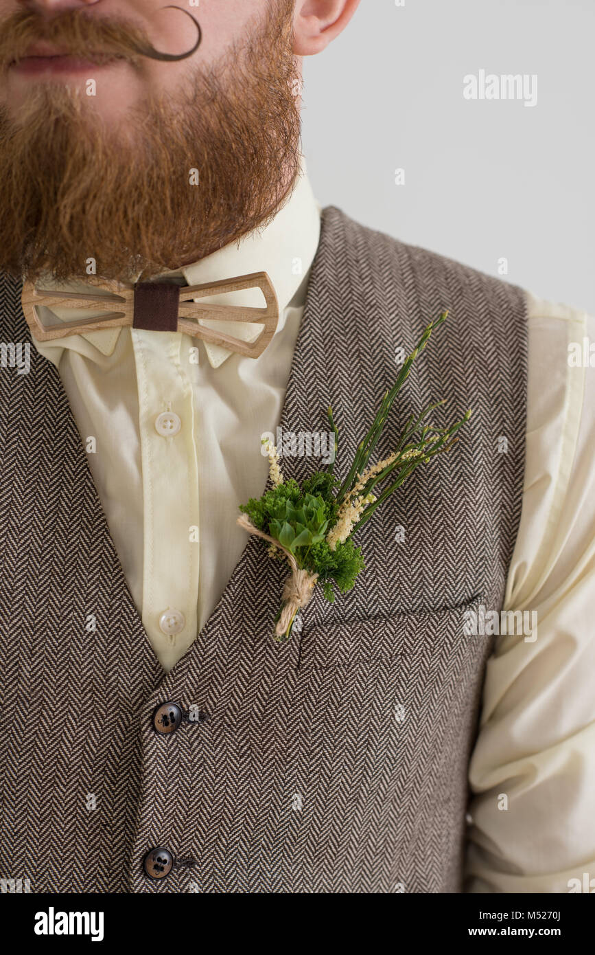 Closeup portrait of modern groom Stock Photo - Alamy