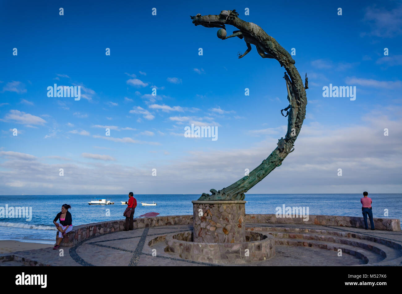 Bronze sculpture by Mathis Lidice, on the Malecon in Puerto Vallarta ...