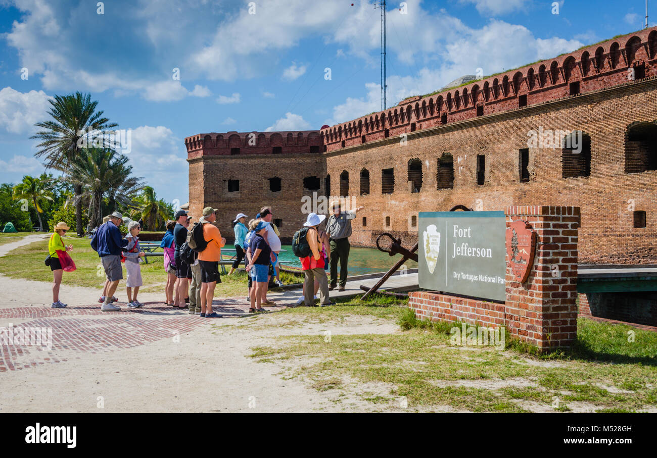 Park ranger guided tour of Fort Jefferson in Dry Tortugas National Park ...