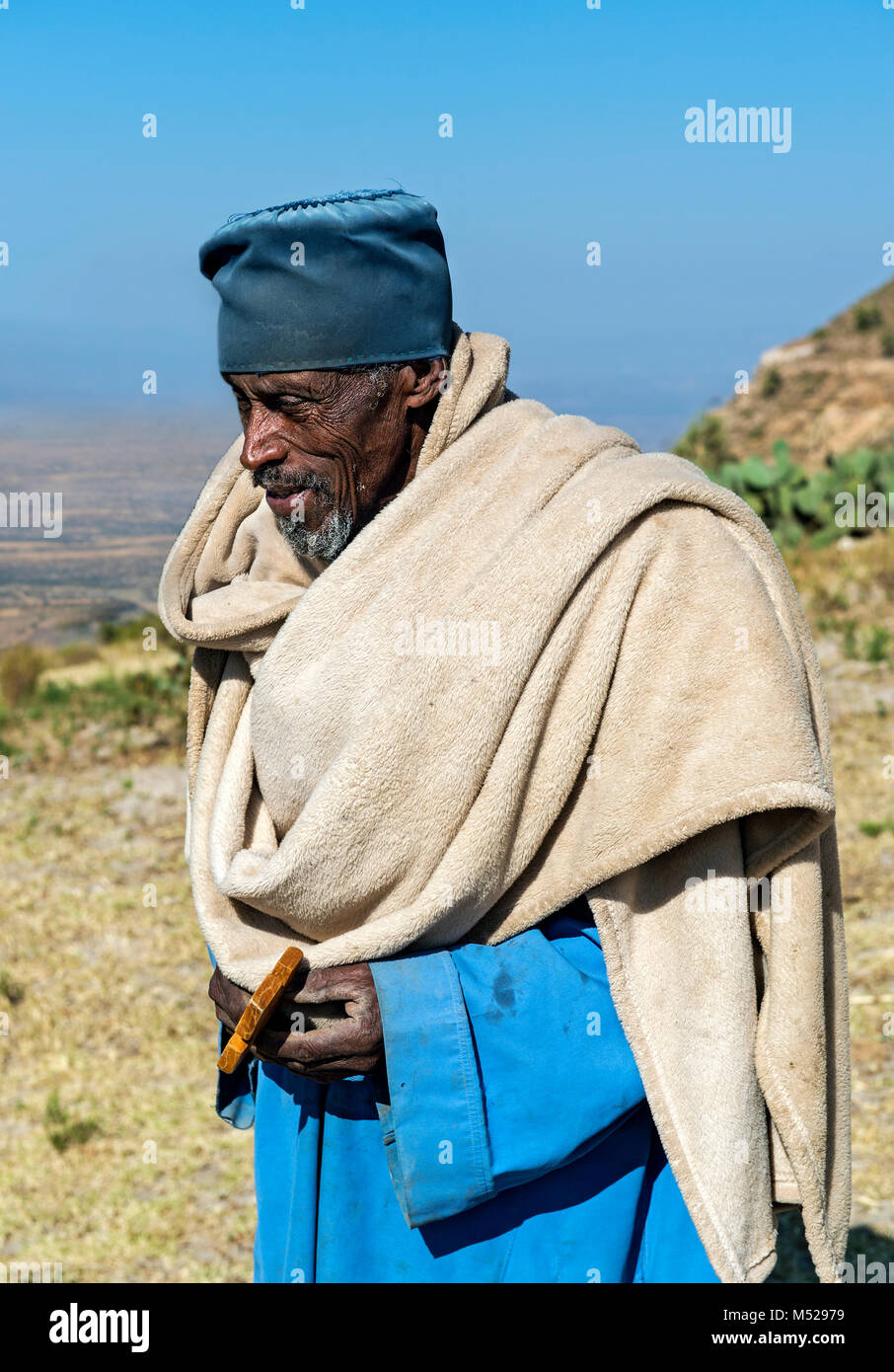 Orthodox priest of the monolithic church Daniel Korkor,Gheralta ...