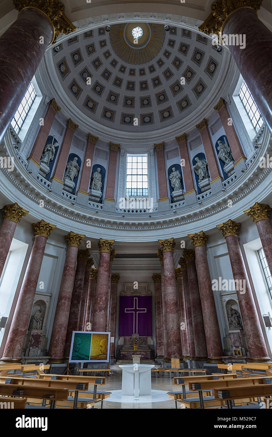 Altar room with dome of the catholic parish church St. Elisabeth ...