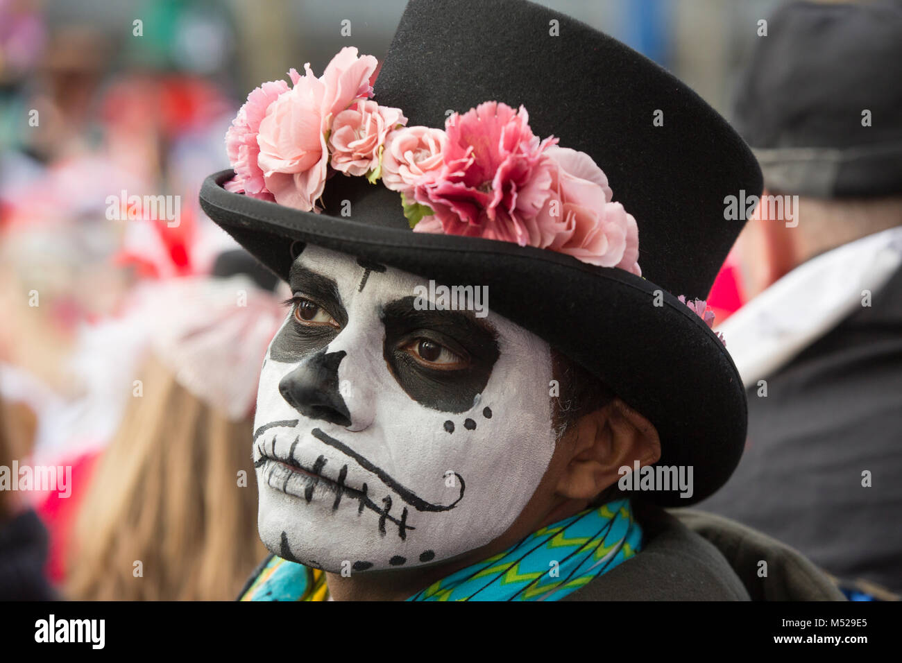 Morbid made-up Carnivalist,Carnival Monday procession,Cologne,North ...