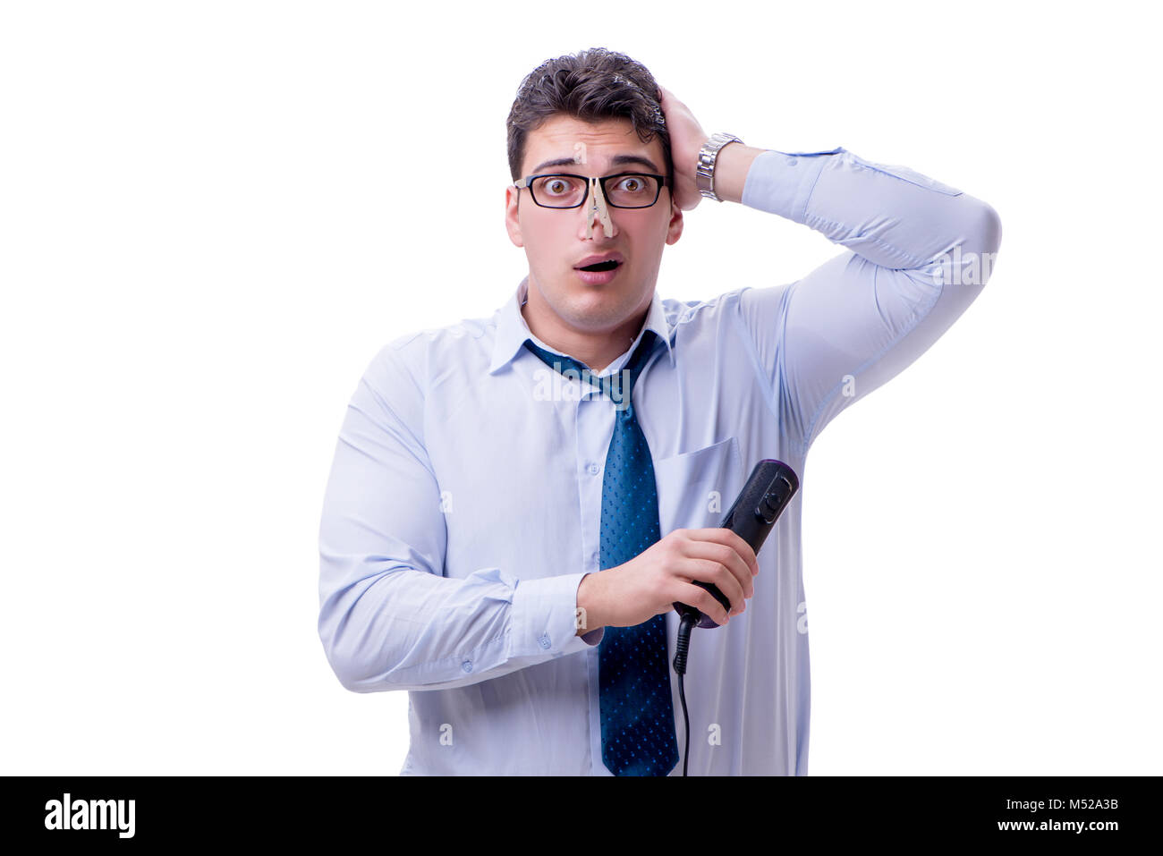 Peg on nose smell hi-res stock photography and images - Alamy