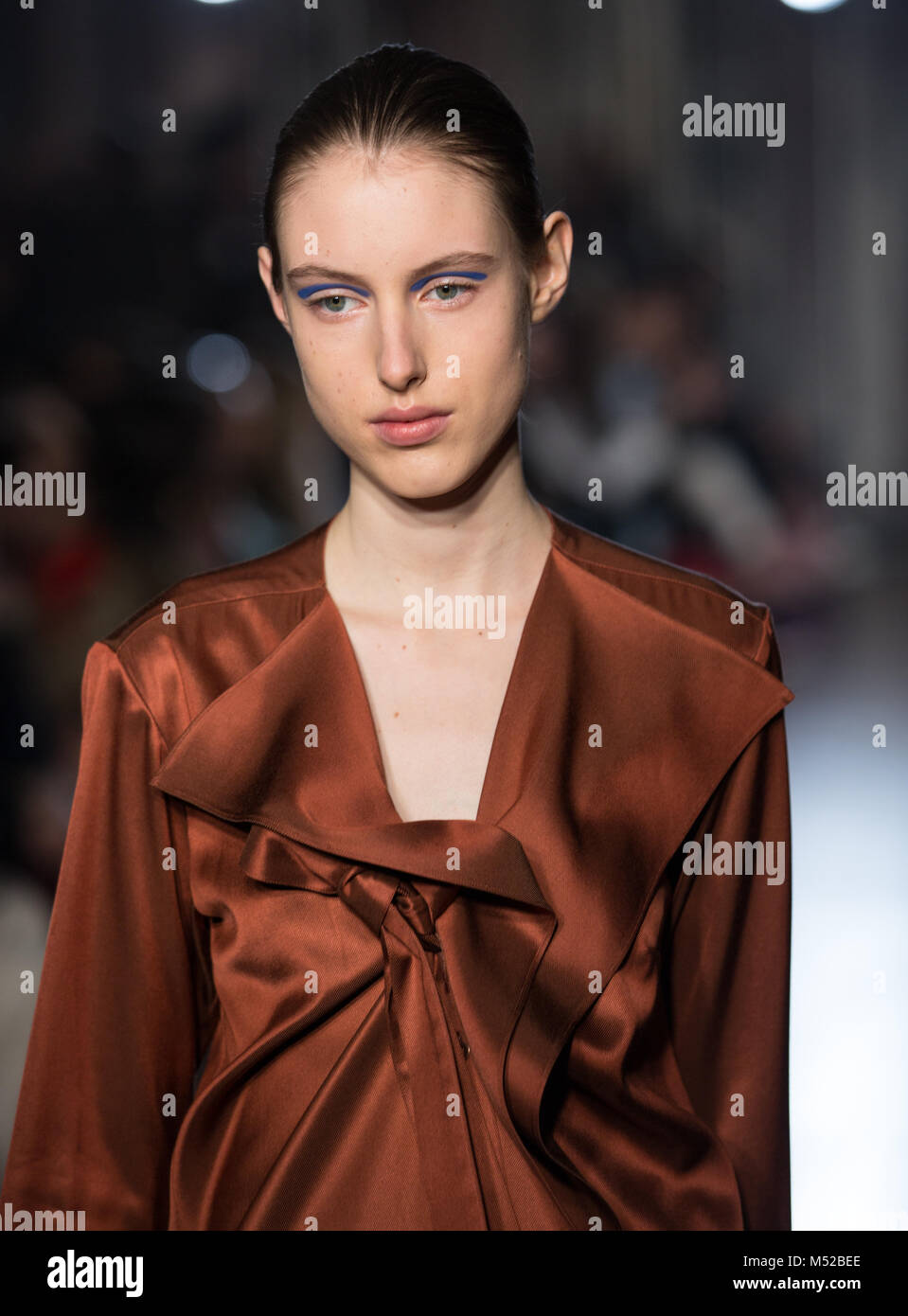 A model walk the runway at the Palmer/ Hardings's show during London ...