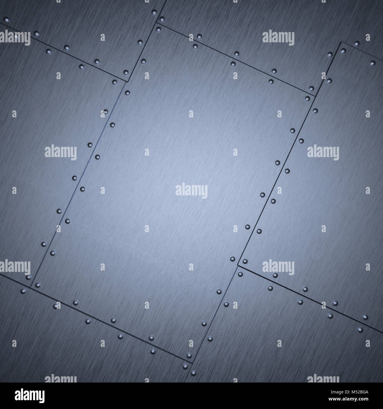 Riveted sheet iron. Shabby metal background. 3D rendering Stock Photo ...