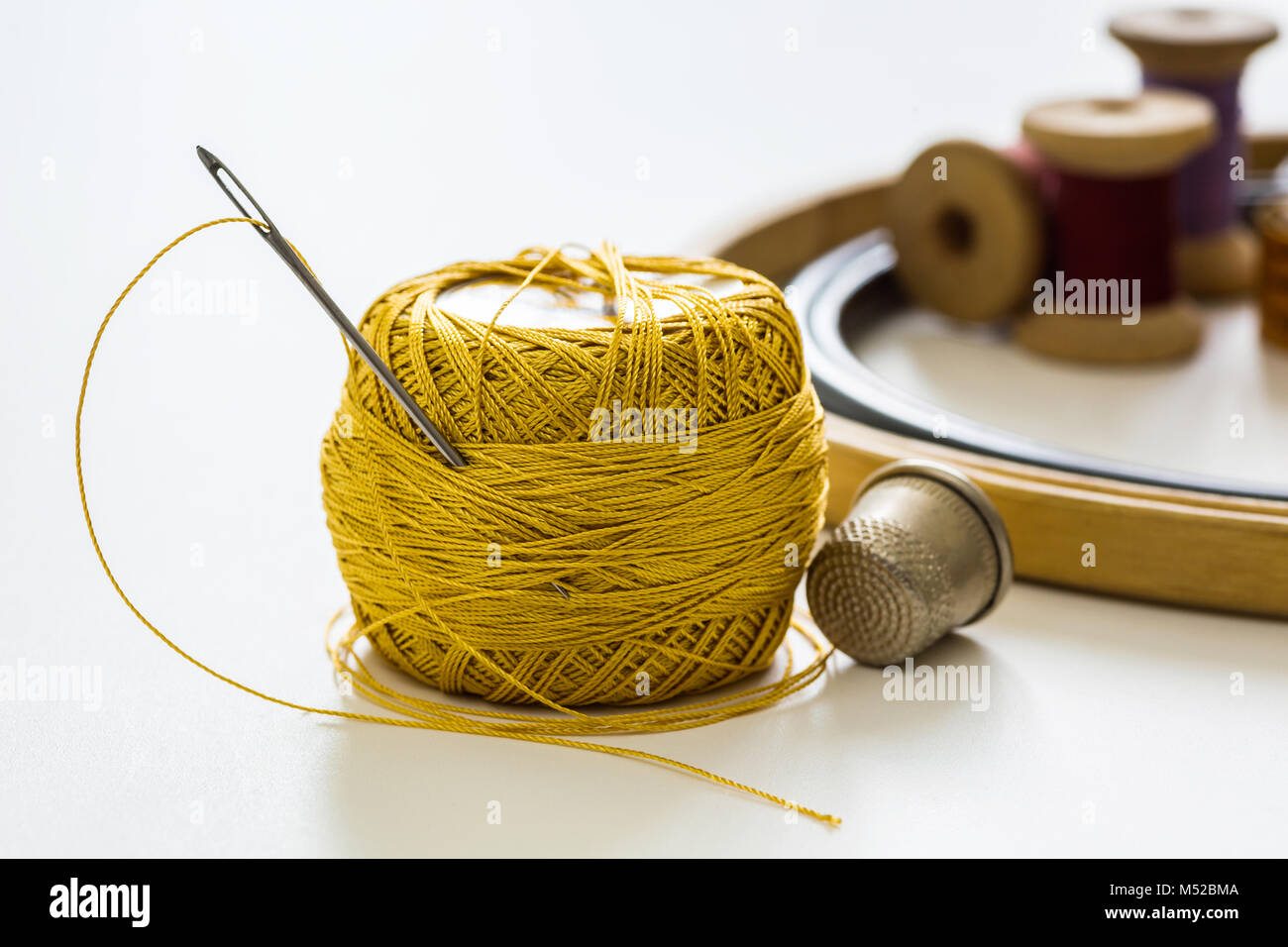 Sewing threads, coils Stock Photo - Alamy