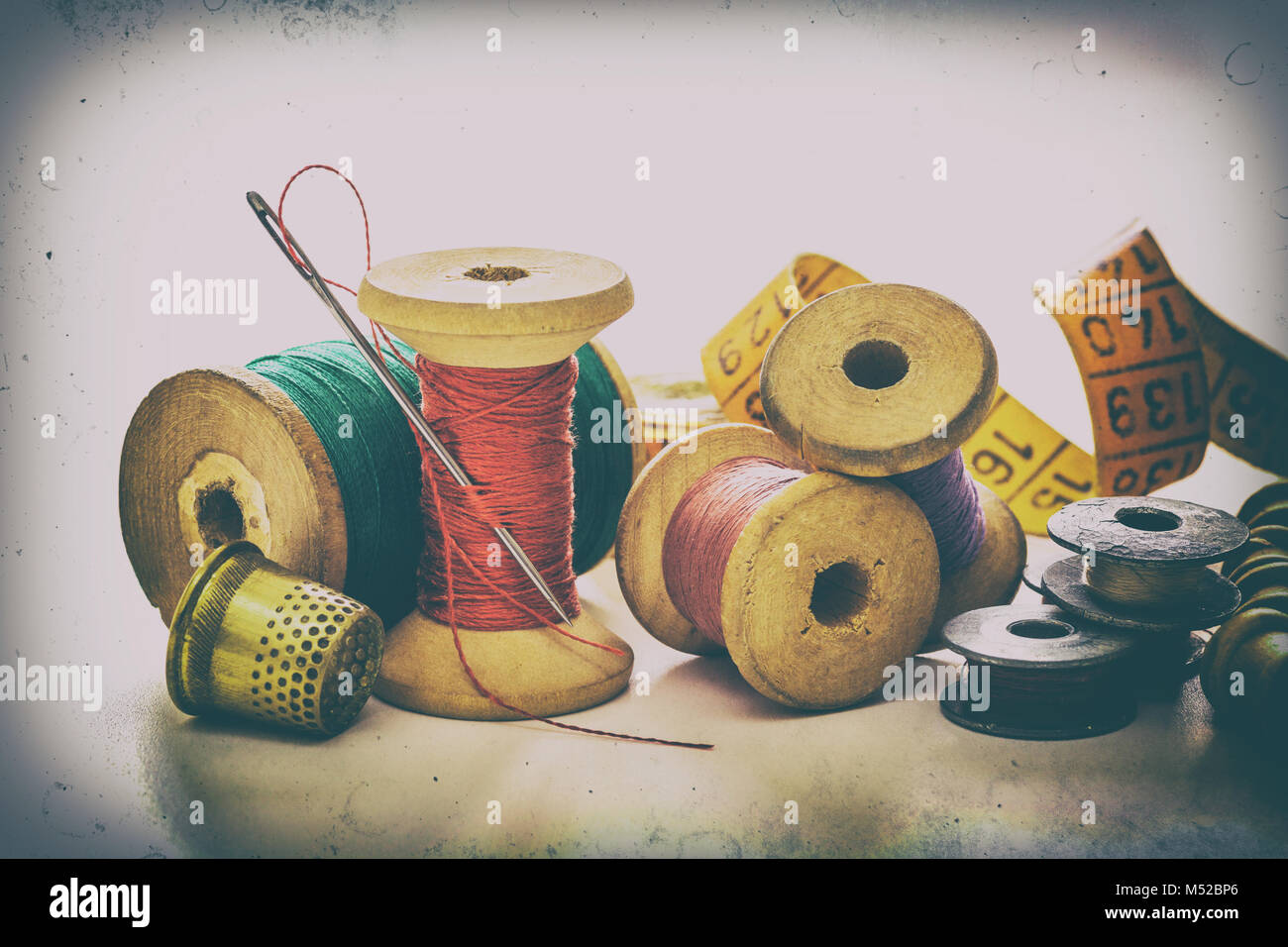 Sewing threads, coils Stock Photo - Alamy