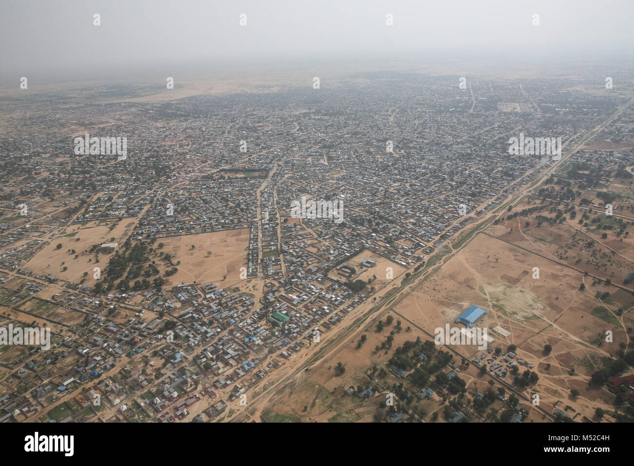 An aerial view of Maiduguri, the city that birthed Boko Haram Stock ...