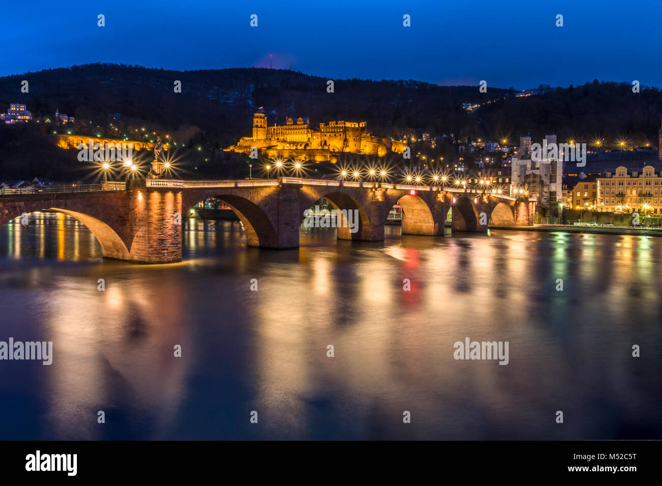 Heidelberg Castle Night Stock Photos & Heidelberg Castle Night Stock ...