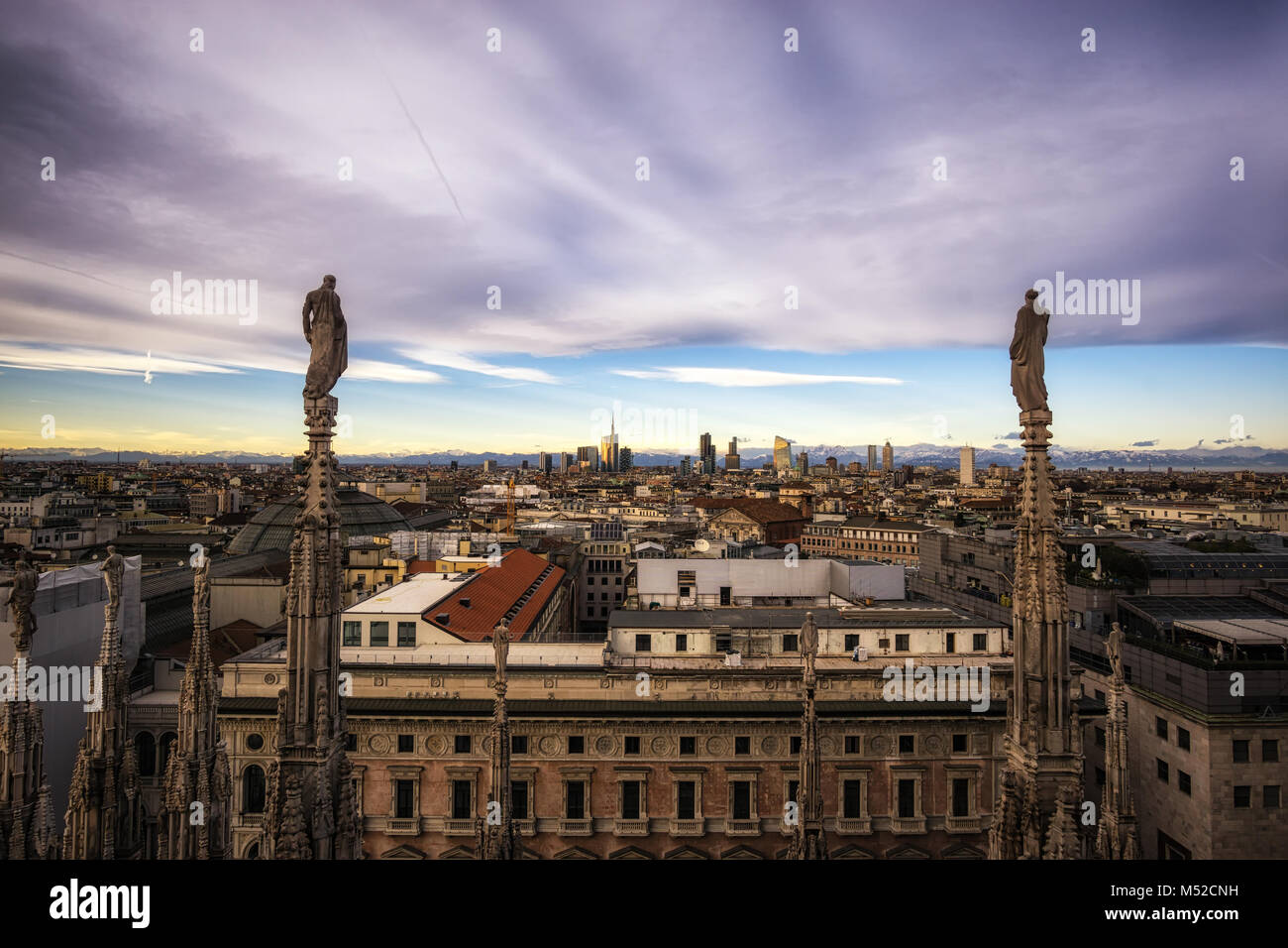 Milan Duomo rooftop Stock Photo - Alamy