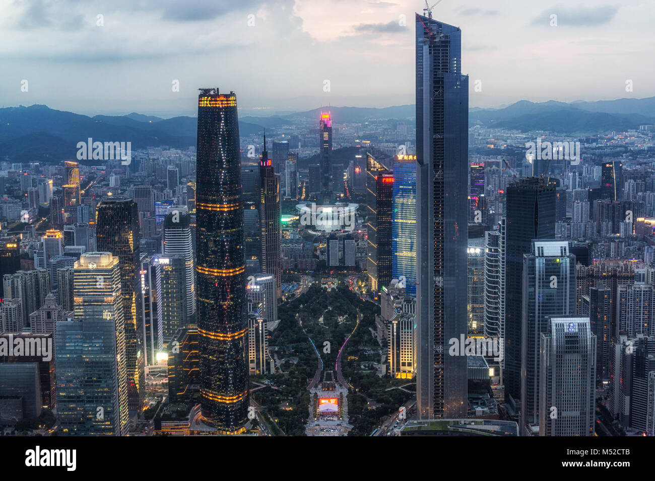 Canton tower observation deck Stock Photo - Alamy