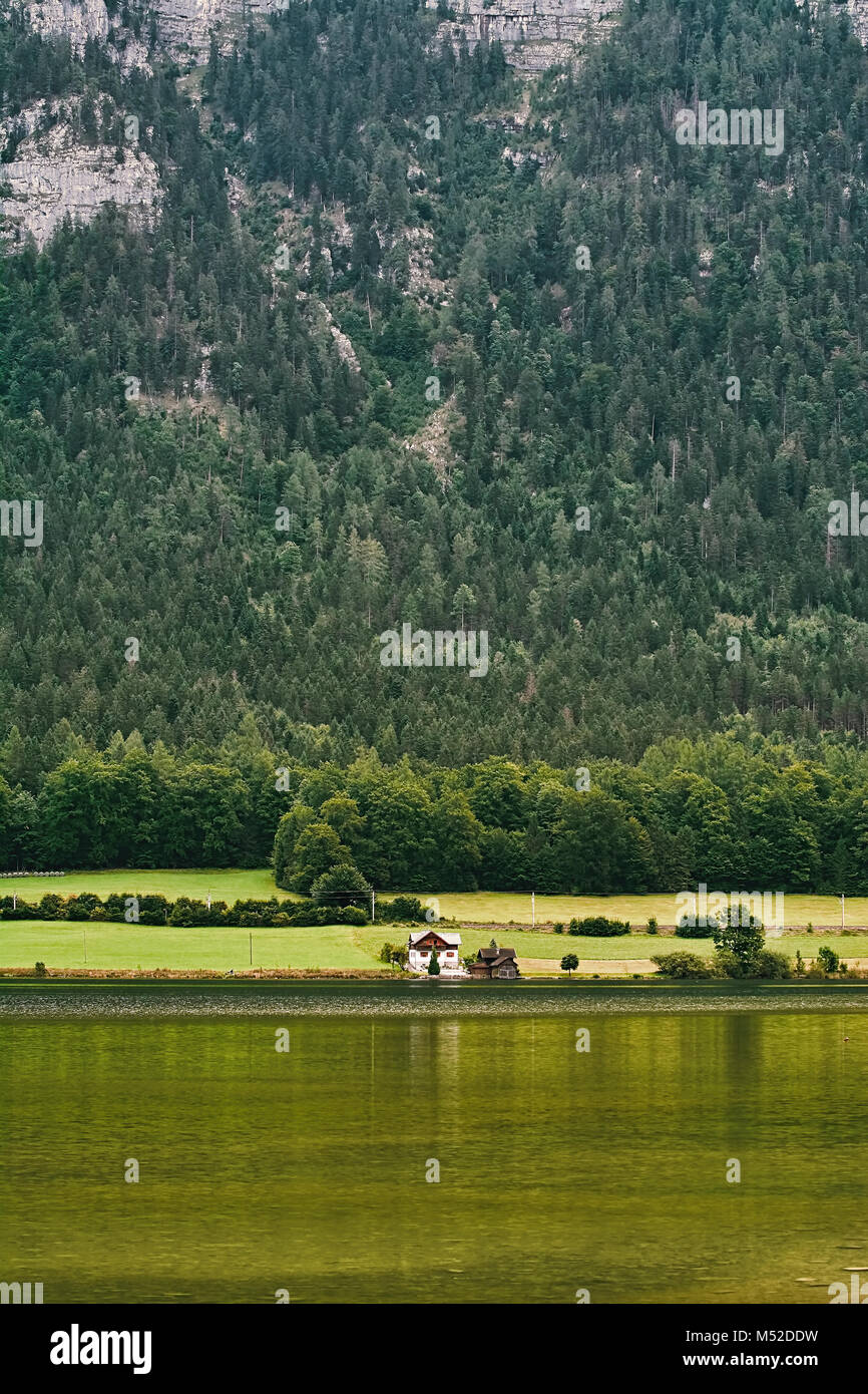 House on the Bank of Lake Stock Photo - Alamy