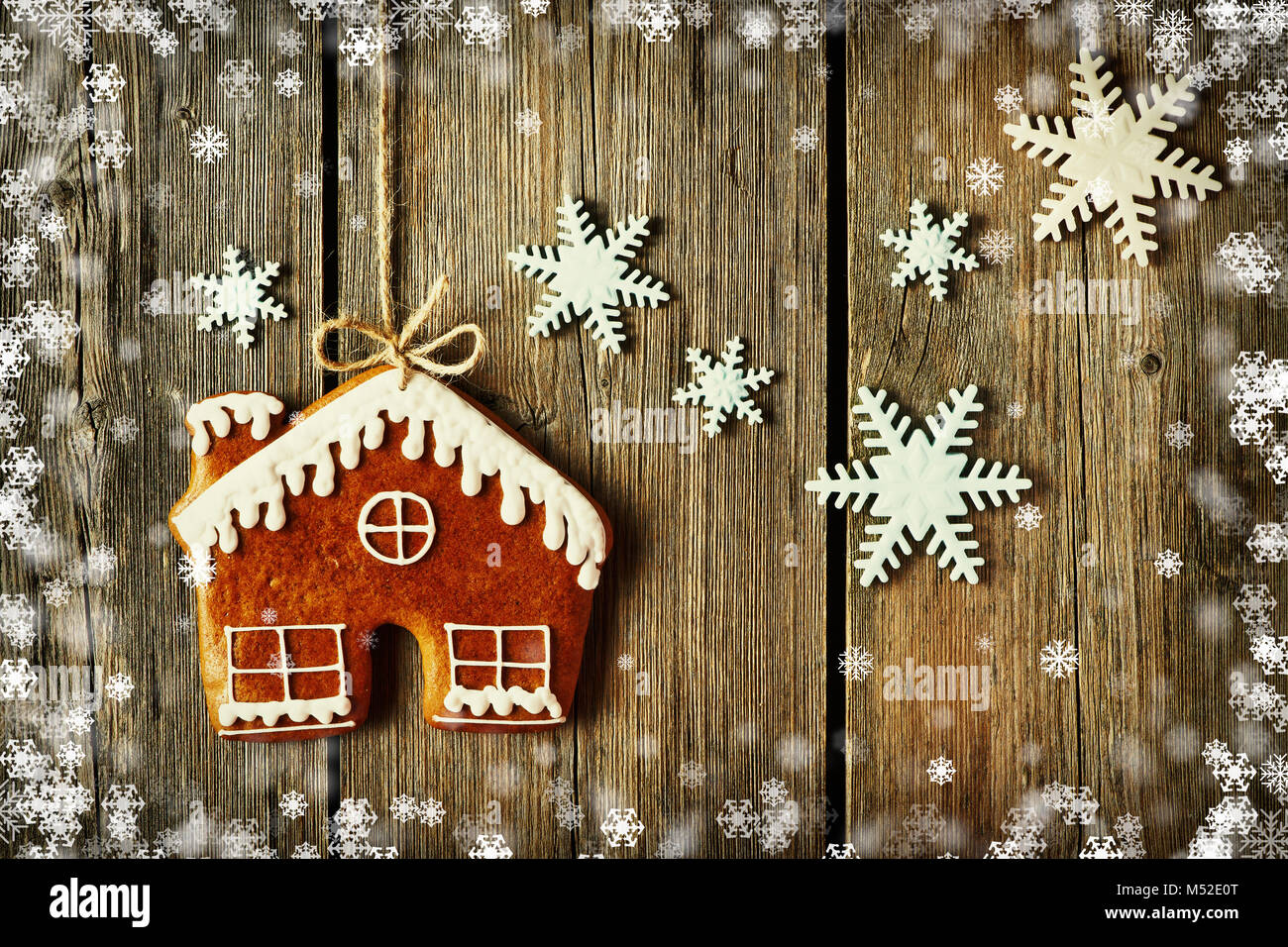 Christmas homemade gingerbread house cookie Stock Photo - Alamy