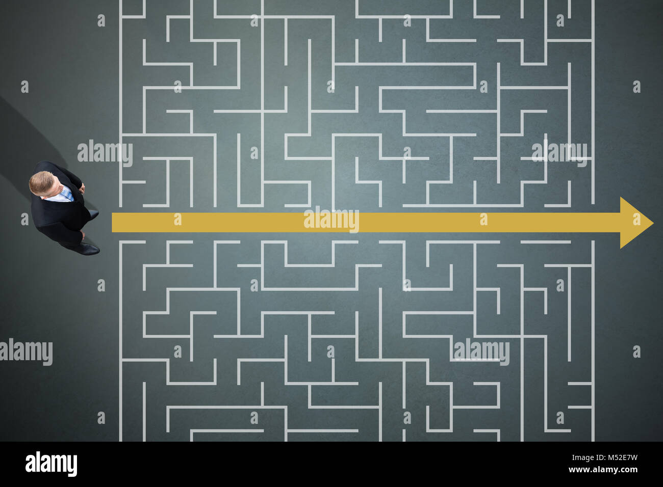 Solved maze puzzle hi-res stock photography and images - Alamy