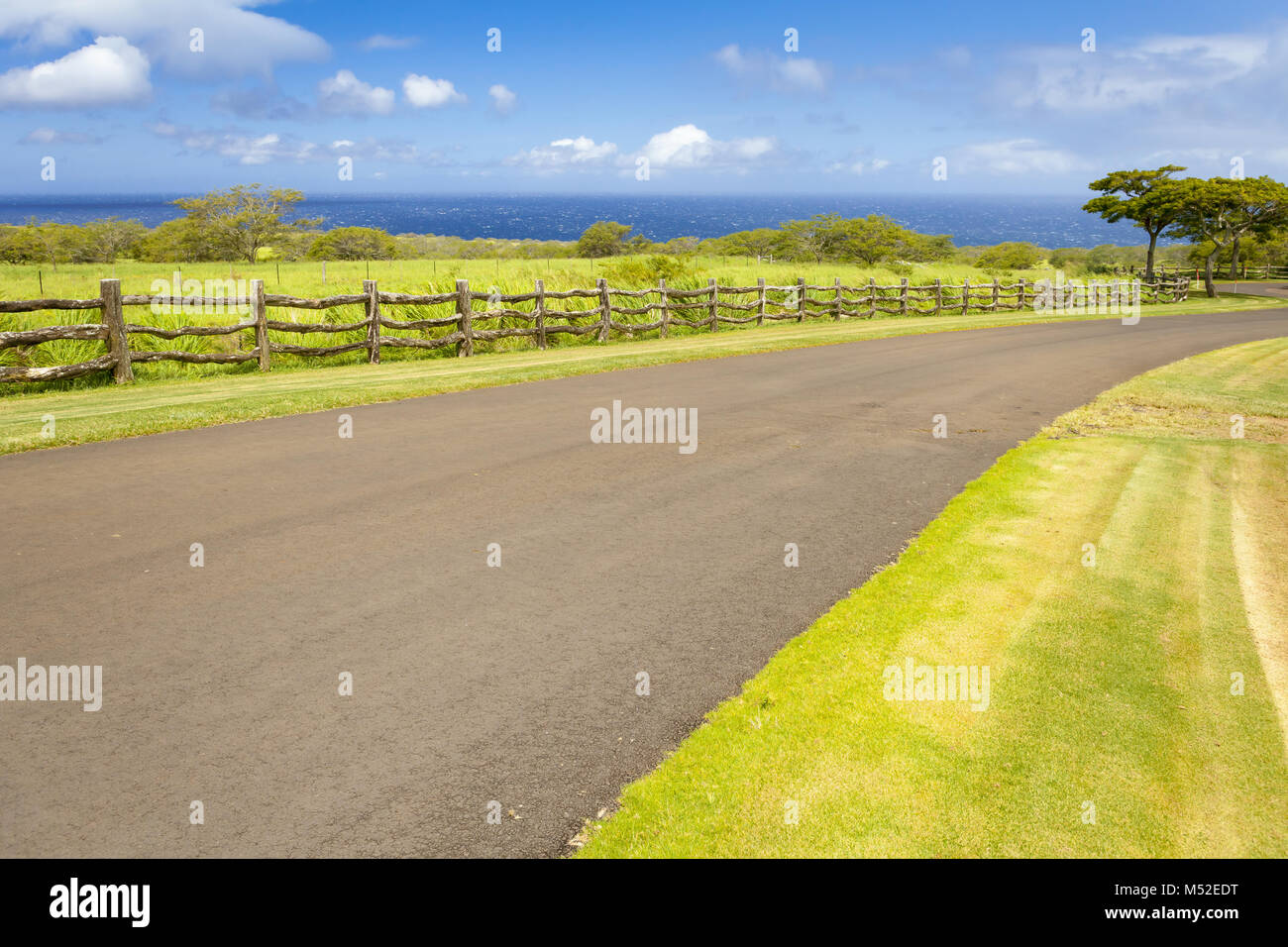 big island hawaii road to the ocean Stock Photo - Alamy
