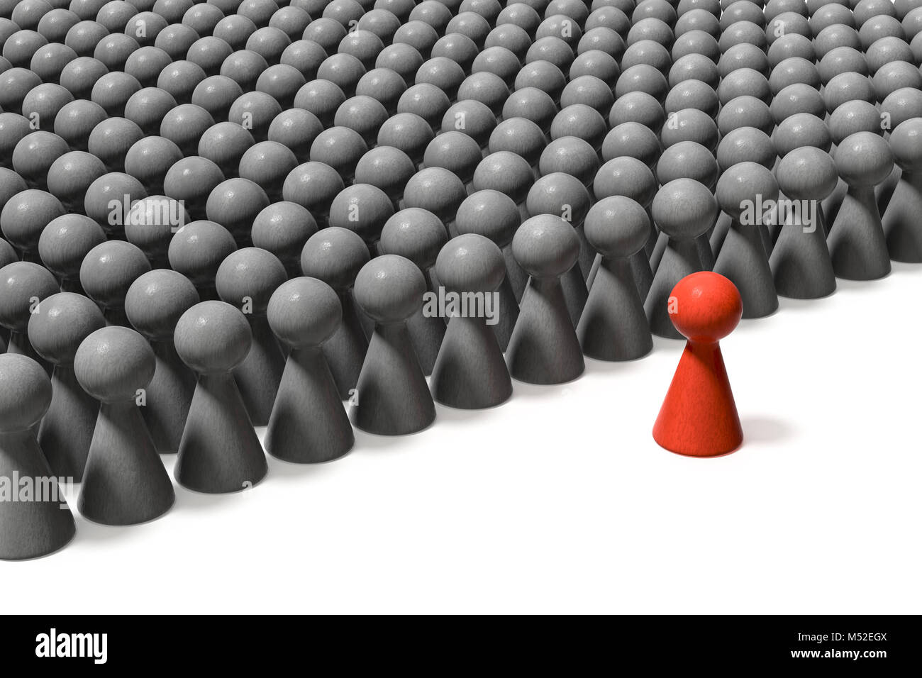 a leader and the crowd Stock Photo - Alamy