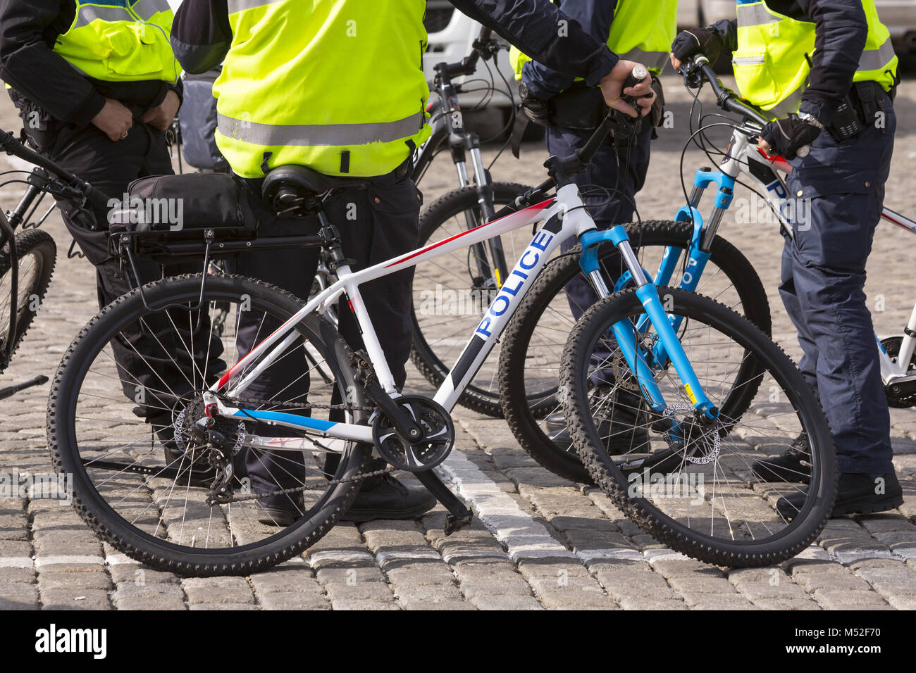 Police on bikes Stock Photo - Alamy