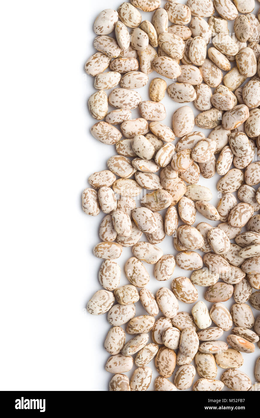 Dried borlotti beans isolated on white background Stock Photo - Alamy