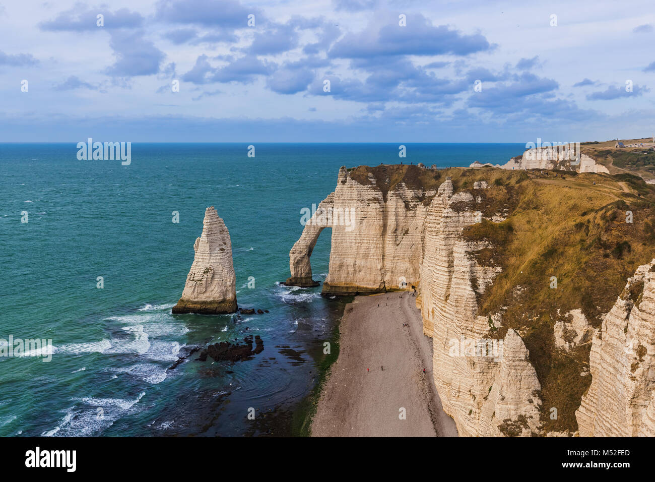 Etretat cliffs with arch - Normandy France Stock Photo - Alamy