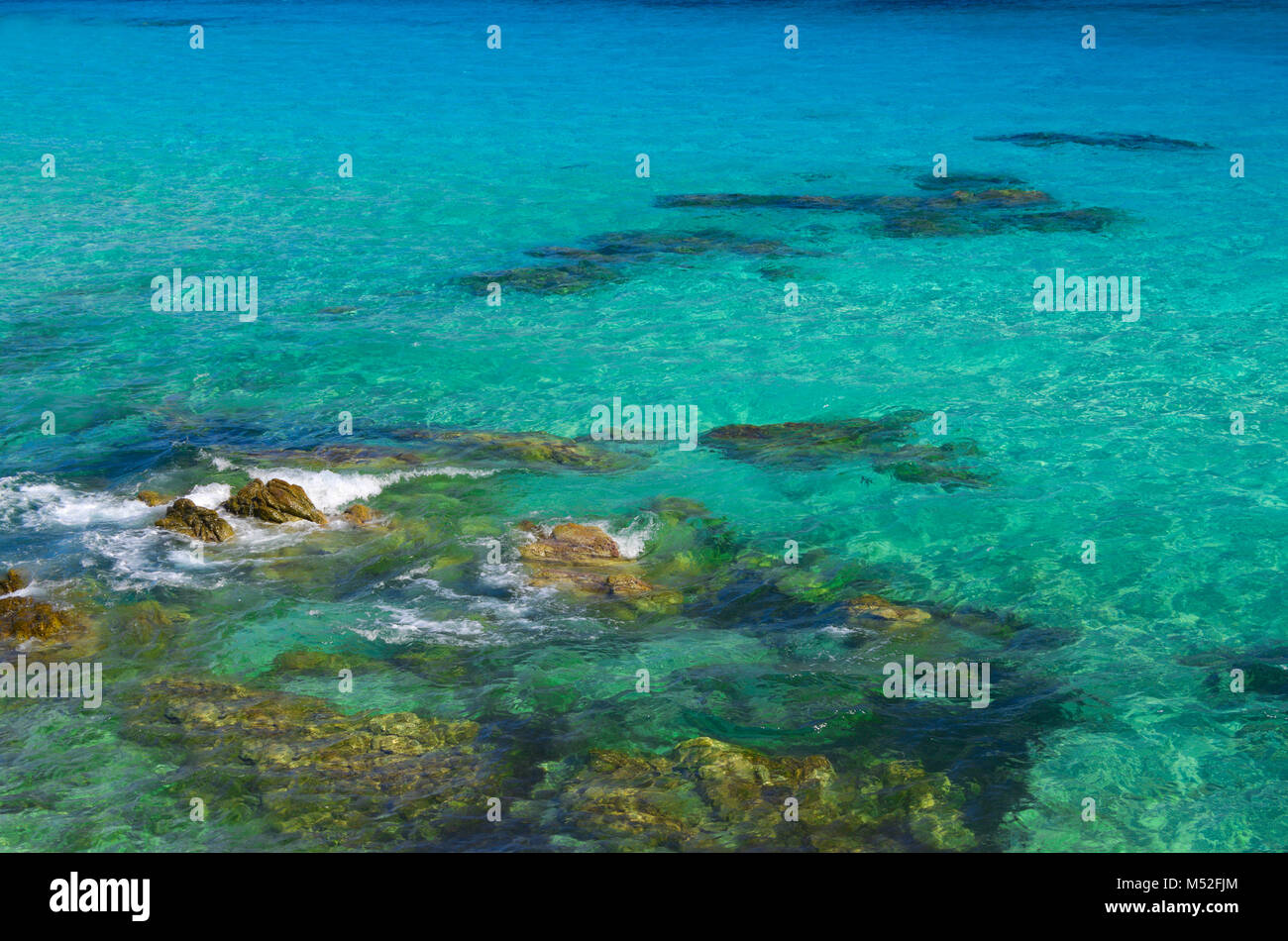 Blue sea waves under sky hi-res stock photography and images - Alamy