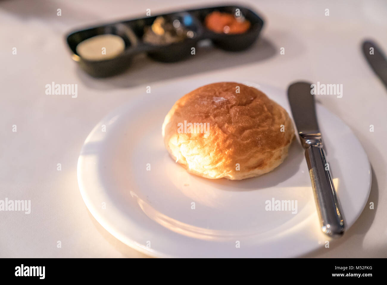 Soft bread roll plate hi-res stock photography and images - Alamy