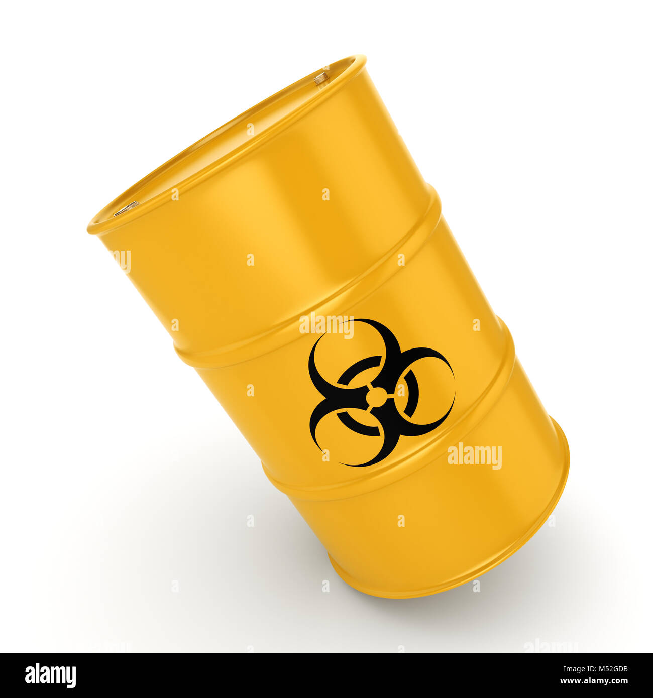 3D rendering biohazard barrel Stock Photo - Alamy