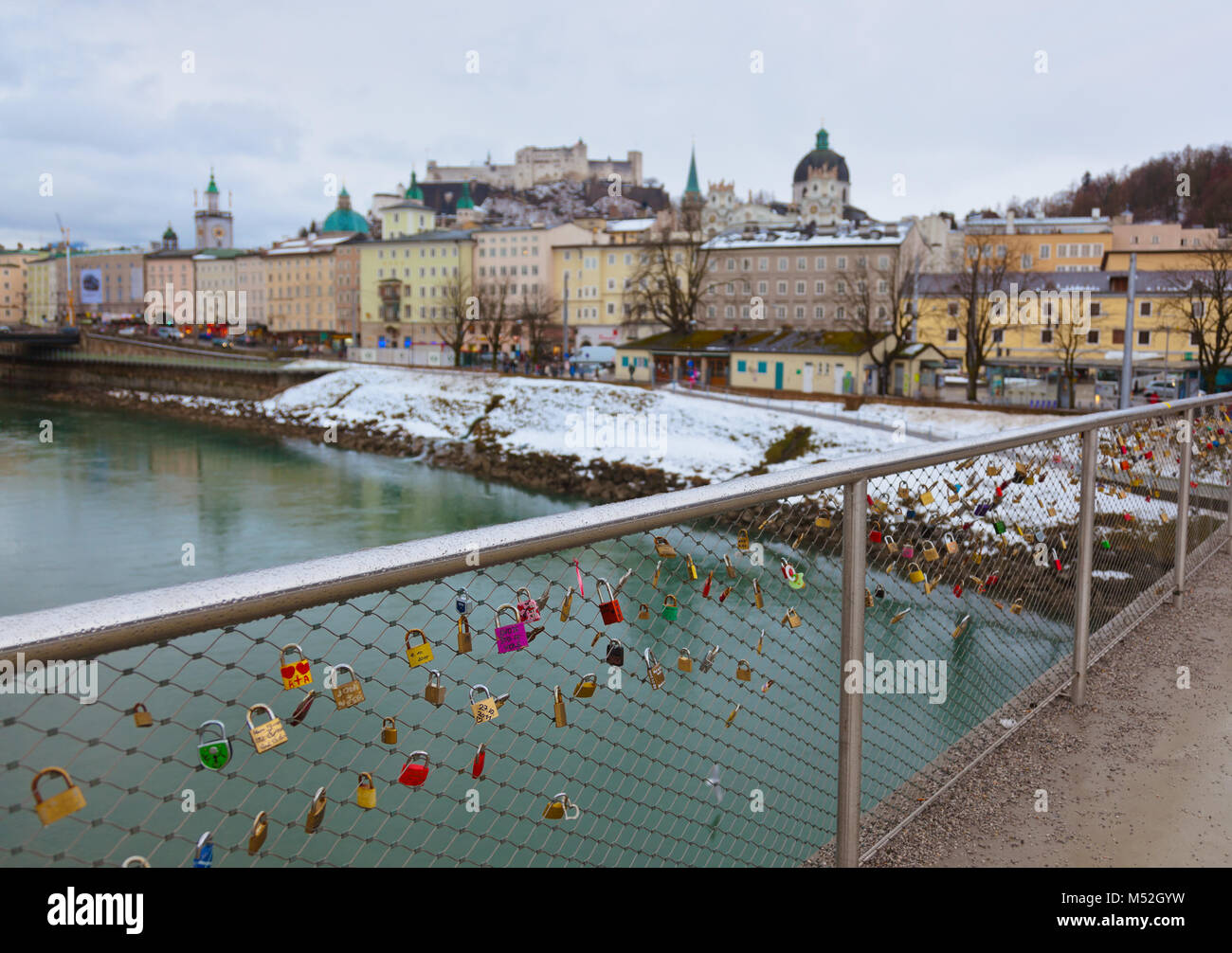 Salzburg love lock bridge hi-res stock photography and images - Alamy