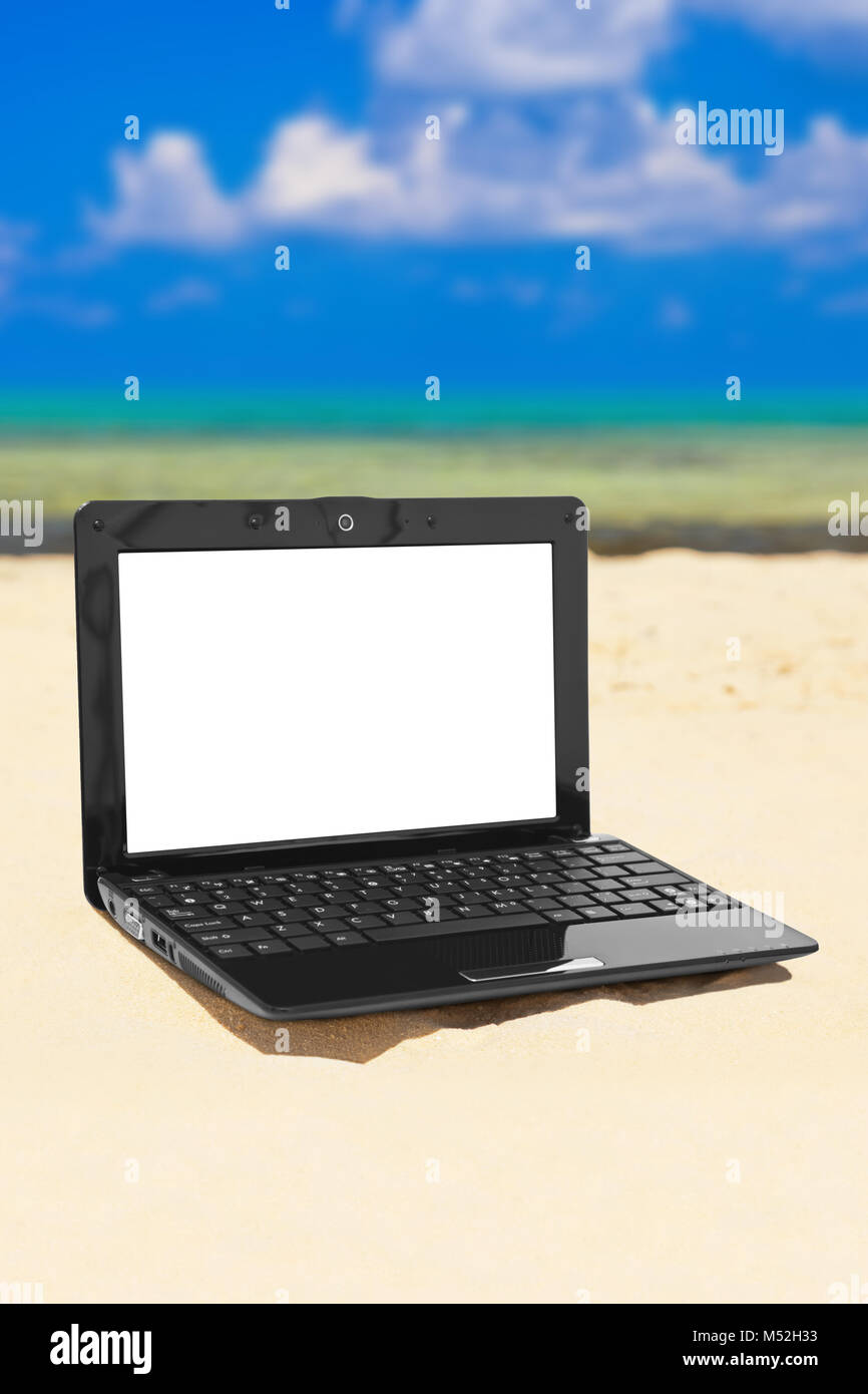 Notebook on beach Stock Photo - Alamy