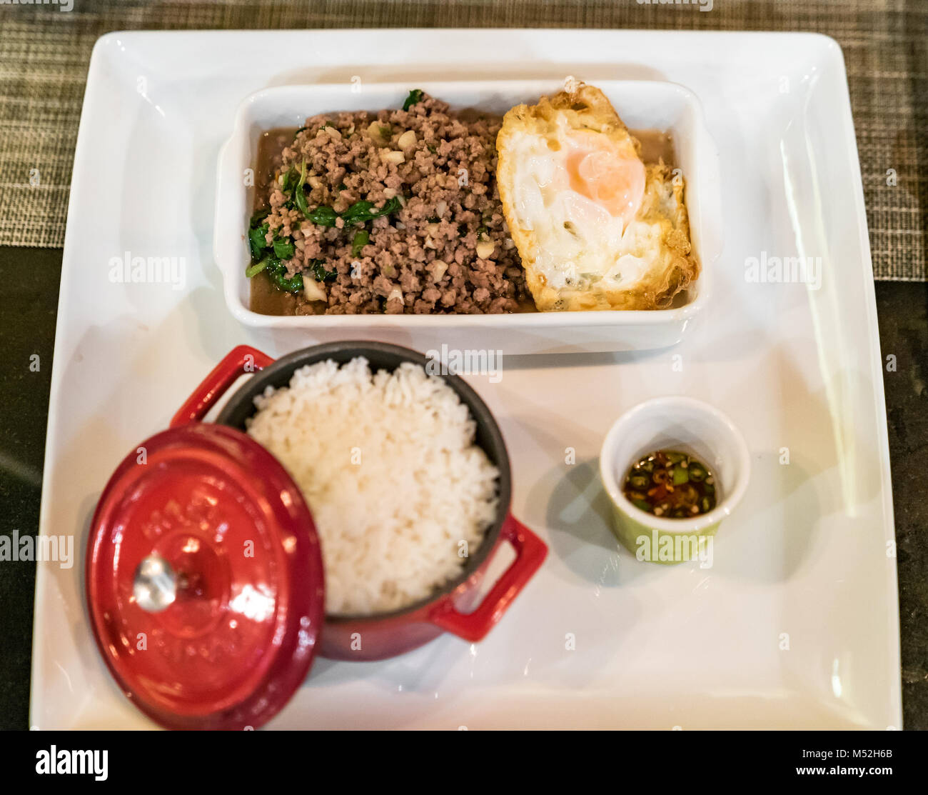 Beef basil rice Stock Photo - Alamy