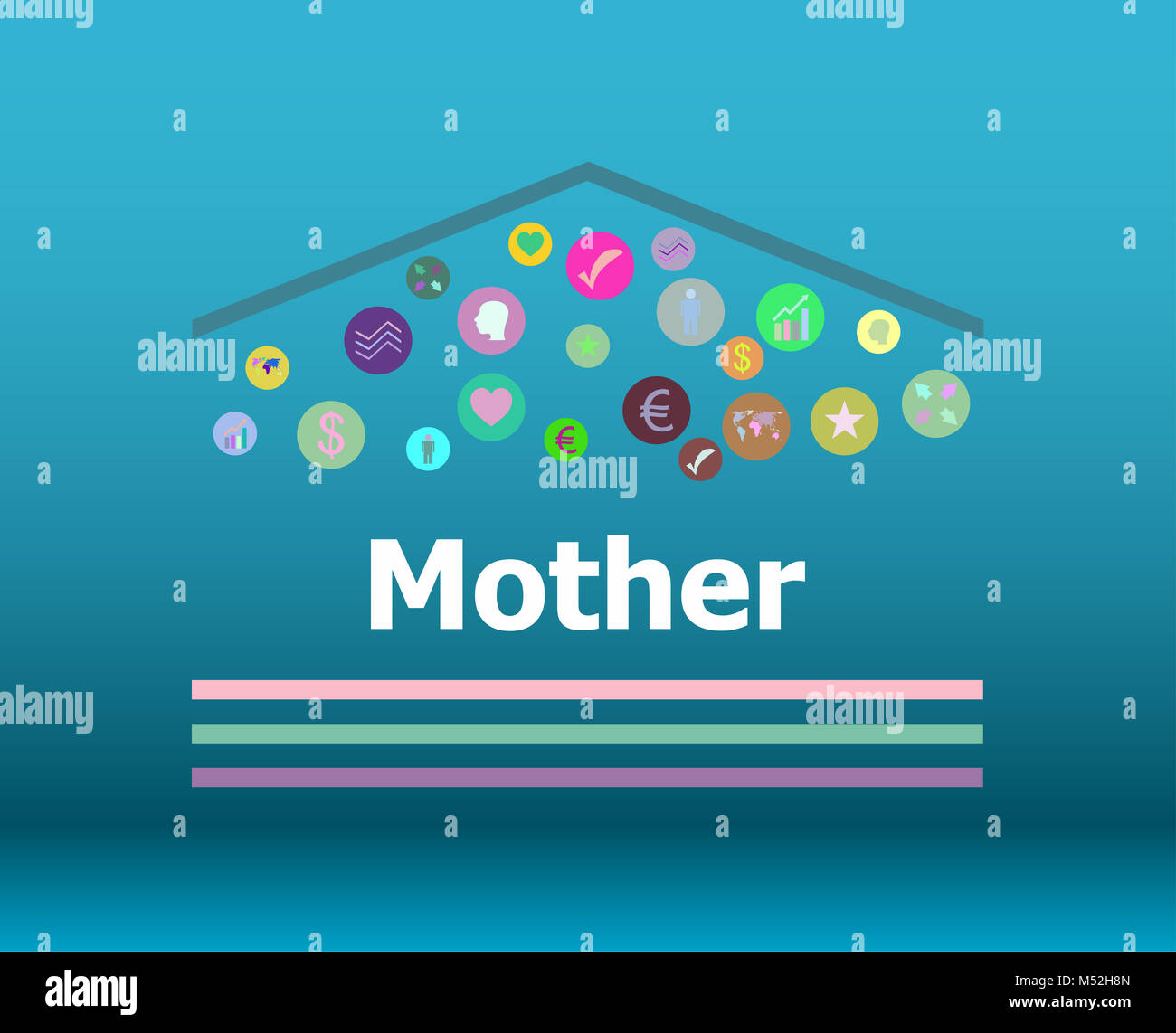 Text Mother. Social concept . Infographic Elements. Design Symbol Stock ...