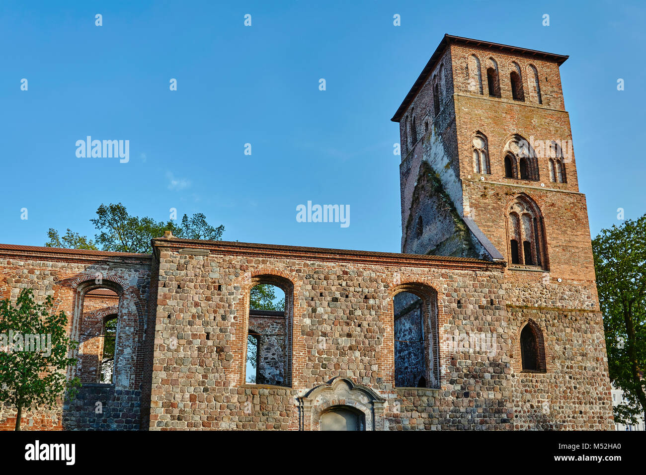Ruined medieval stone church in Friedland, Germany Stock Photo - Alamy