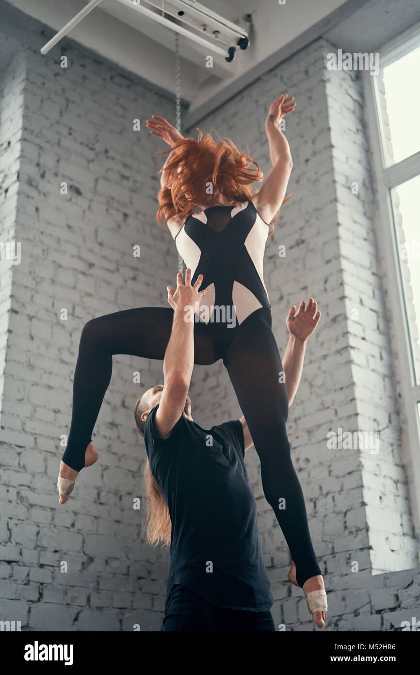 The two young modern ballet dancers Stock Photo - Alamy