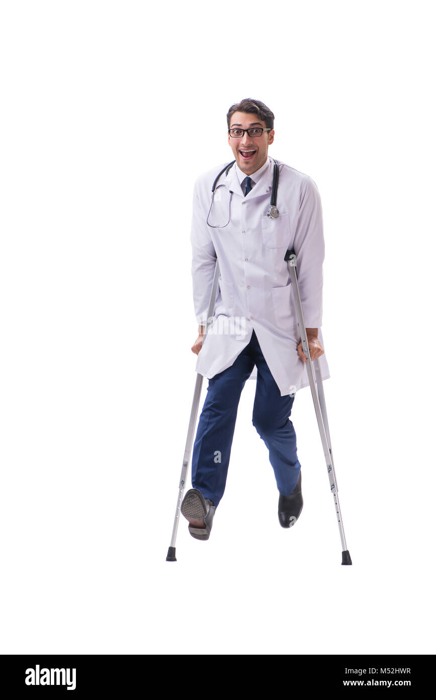 Young doctor physician standing walking isolated on white backgr Stock ...