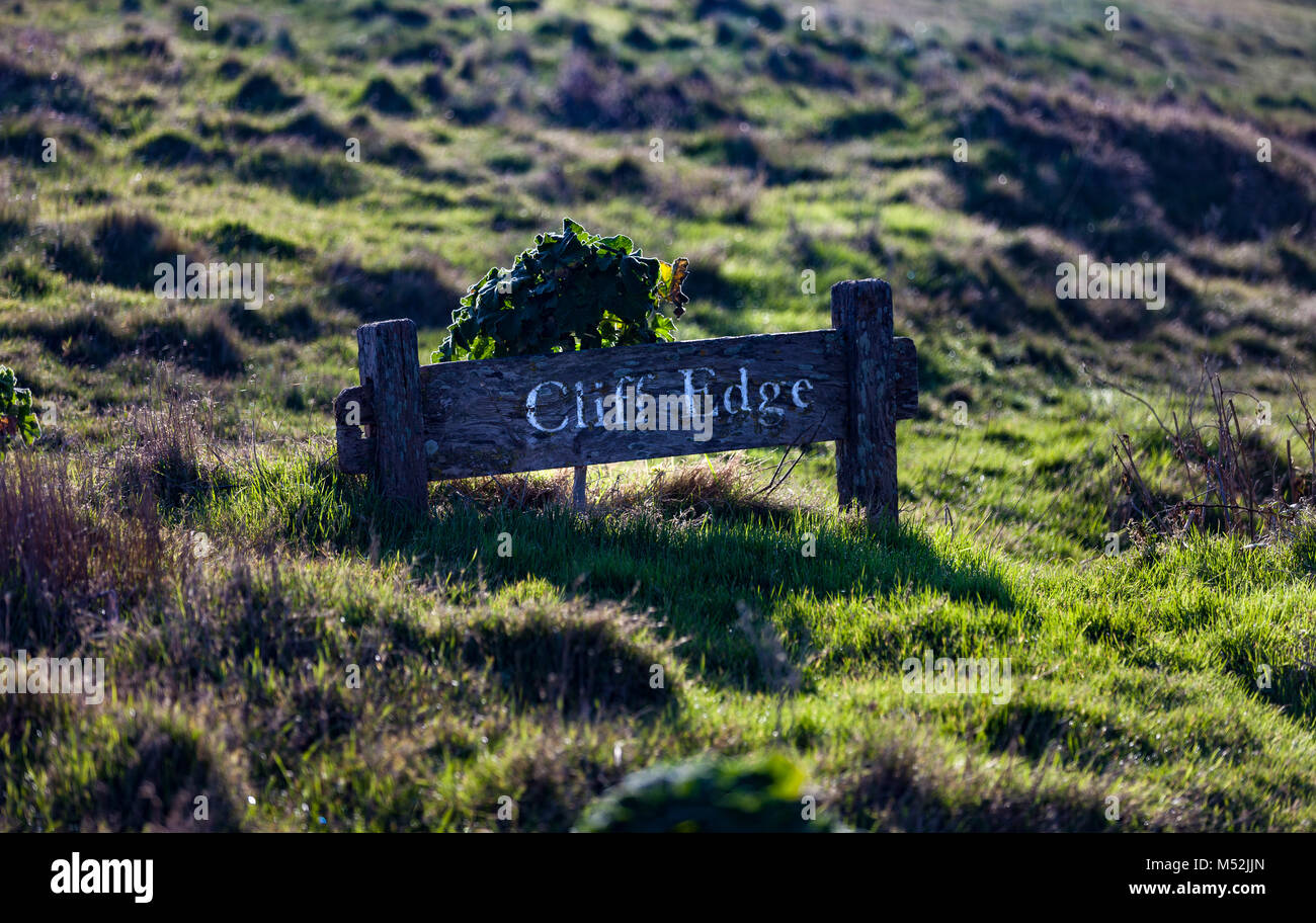 Steep cliff sign hi-res stock photography and images - Alamy