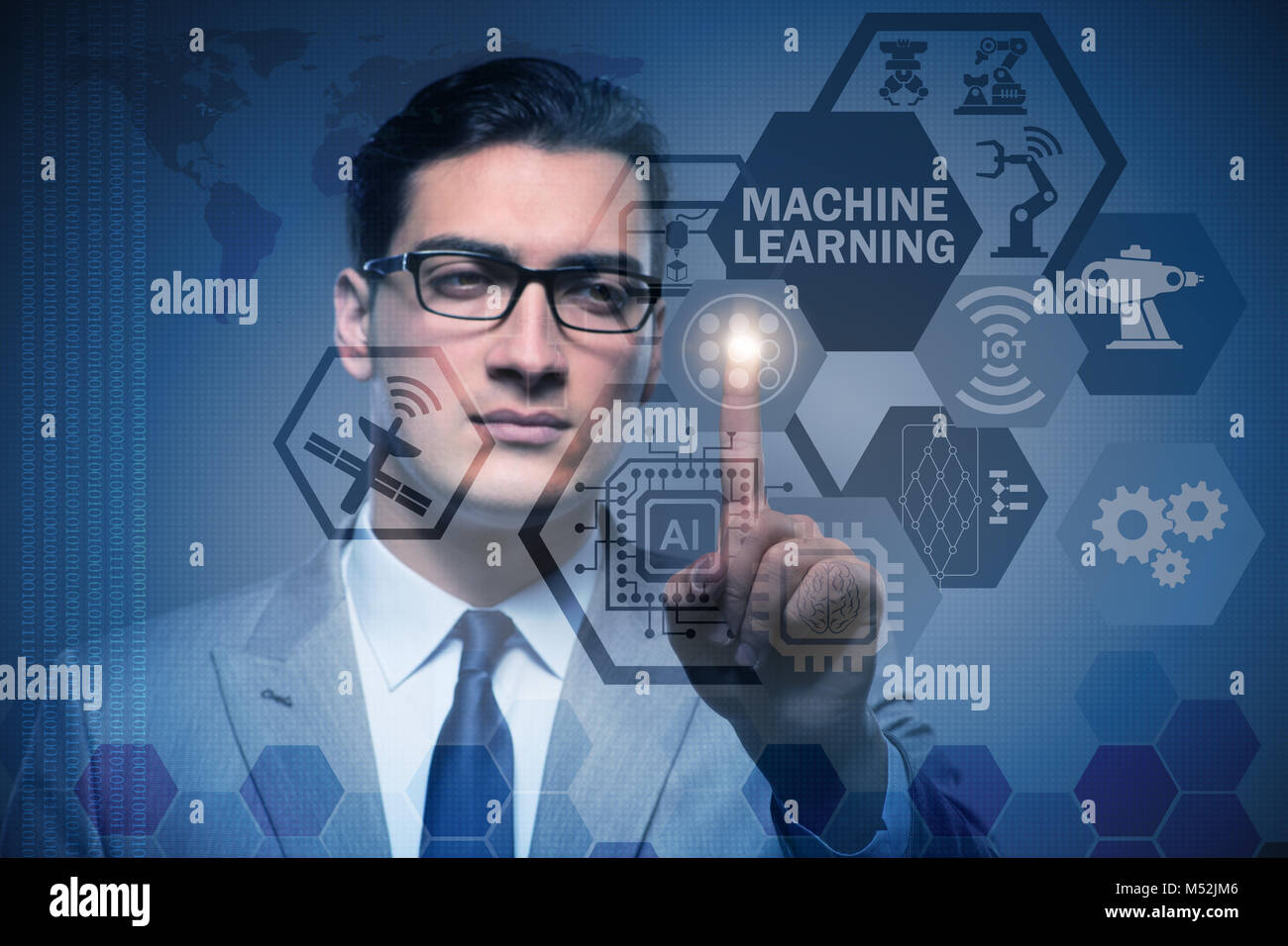 Machine learning computing concept of modern IT technology Stock Photo - Alamy