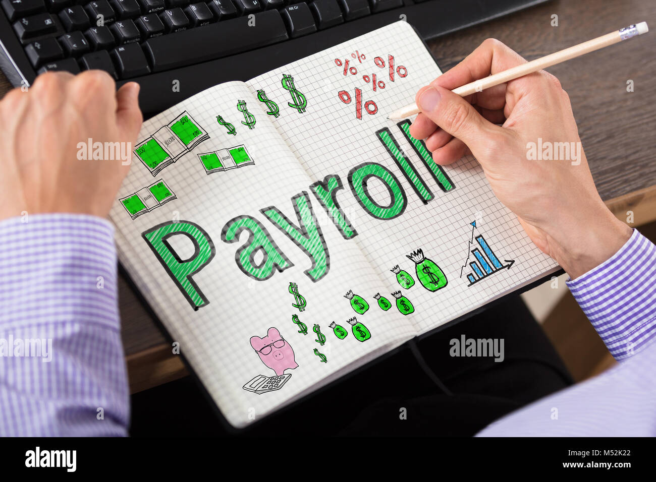 Computer Payroll Clipart