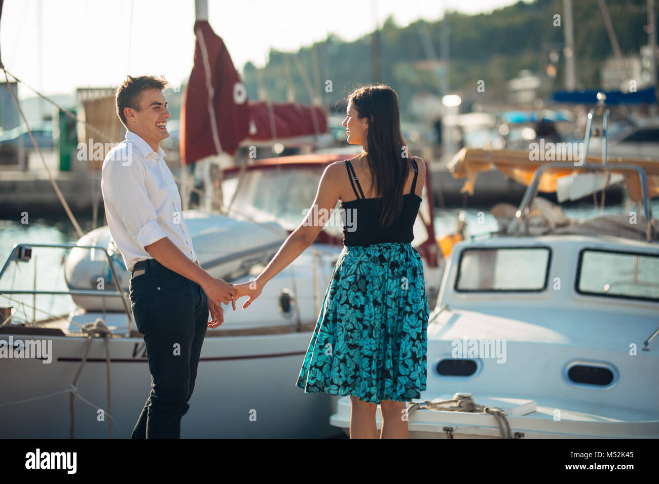 Romantic laughing relationship hi-res stock photography and images - Alamy