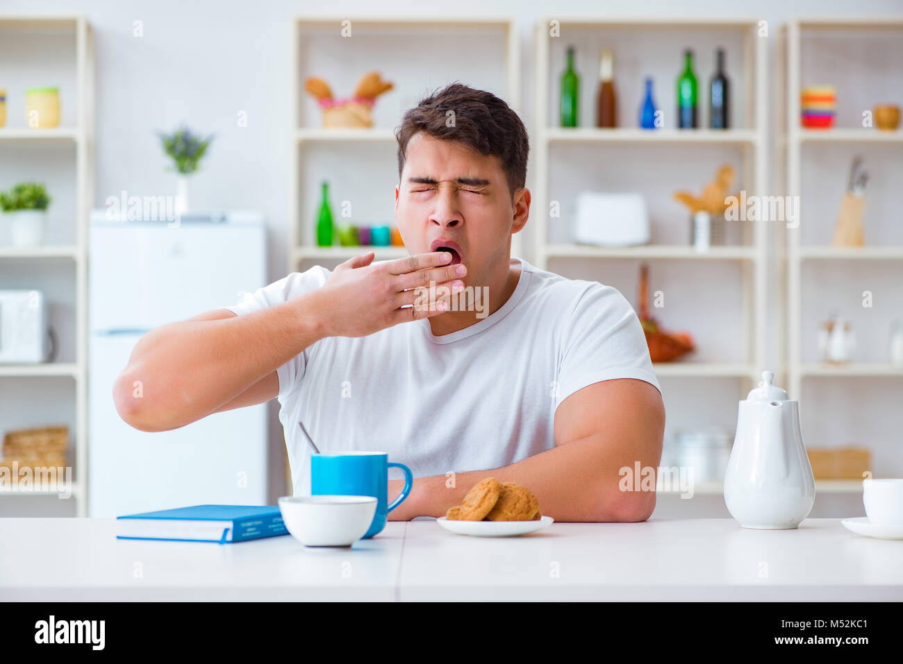 Man falling asleep during hi-res stock photography and images - Alamy
